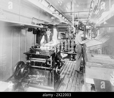 This photograph shows the machine room inside the SS Rotterdam, a ...