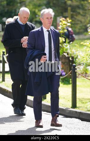 Nigel Evans (right) attending the funeral of former Labour MP Doug ...