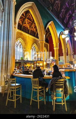 Interior of Duke & Rye pub inside a former 19th century Gothic Revival ...
