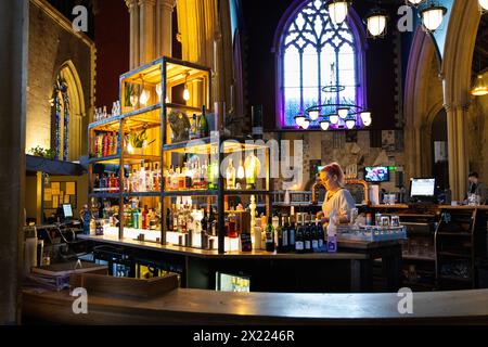 Interior of Duke & Rye pub inside a former 19th century Gothic Revival ...