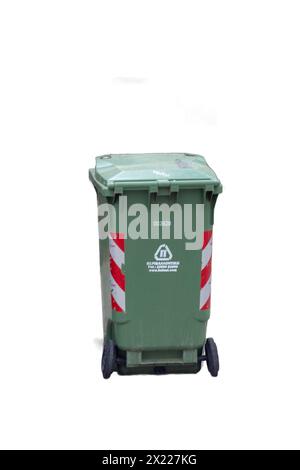 Isolated trash bins in various colors and styles, ready for waste ...