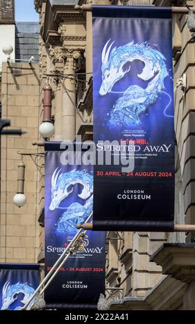 London, UK. Spirited Away at the London Coliseum theatre. April 2024 ...