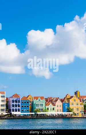 Handelskade, historic waterfront street, Willemstad, Curacao ...