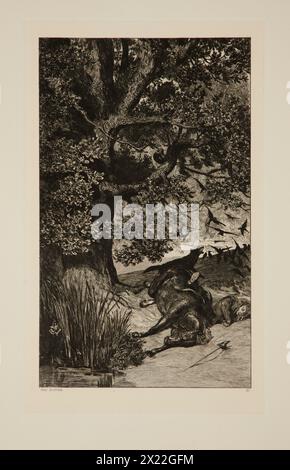 Max Klinger, Intermezzi, Opus IV, Bl. 11: Gefallener Reiter (Fallen ...