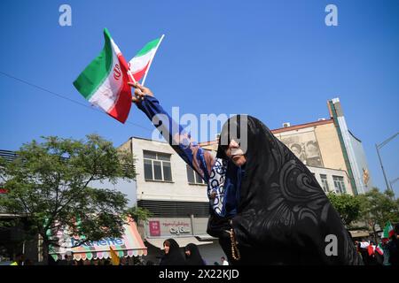 Isfahan, Iran - April 1, 2024: A woman visiting the Madrasa Chahar Bagh ...