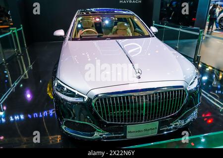 Black New Mercedes S class. Thailand, Bangkok 07 april 2024 Stock Photo ...