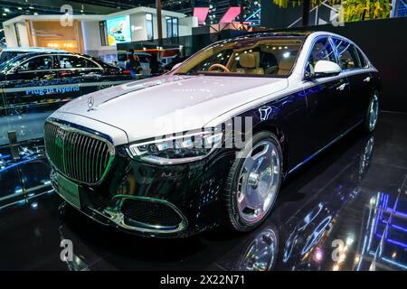 Black New Mercedes S class. Thailand, Bangkok 07 april 2024 Stock Photo ...