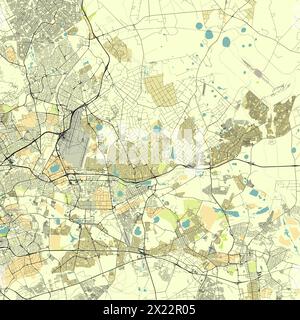 Urban vector city map of Benoni , South Africa Stock Vector Image & Art ...