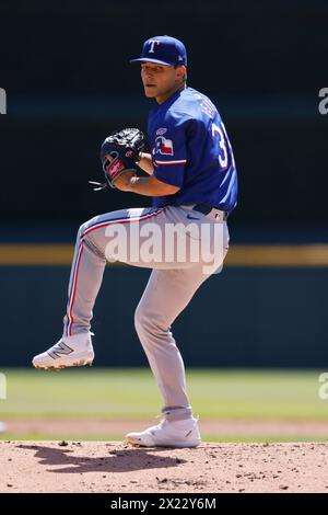 Texas Rangers pitcher Jack Leiter delivers during the first inning of a ...