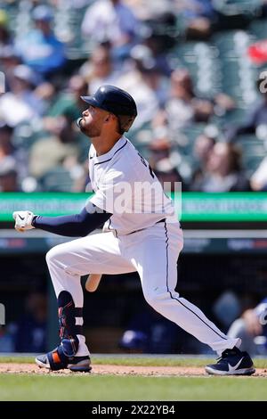 Detroit Tigers' Riley Greene hits a two-run home run during the first ...