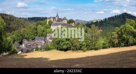 Landscape with Lauenstein Castle, Ludwigsstadt, Upper Franconia ...