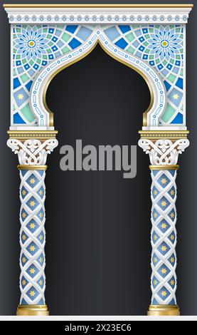 Eastern arch mosaic gate frame Stock Vector Image & Art - Alamy