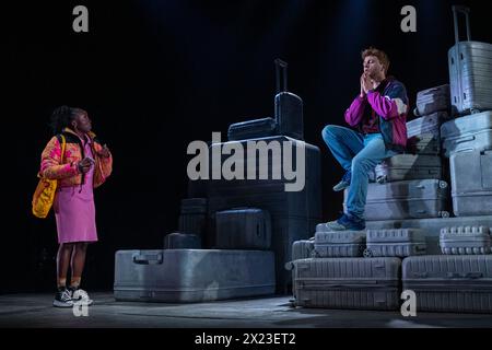 London, UK. Two Strangers (carry a cake across New York) at the ...