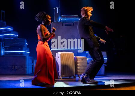 London, UK. Two Strangers (carry a cake across New York) at the ...