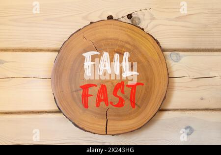 Fail fast symbol. Concept words Fail fast on beautiful black house ...