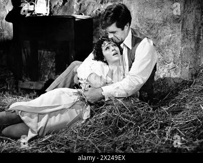 Nike Arrighi, Leon Greene, on-set of the British film, "The Devil Rides ...