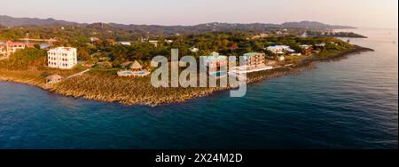 Aerial panoramic photograph of resorts to the east of West End Village ...