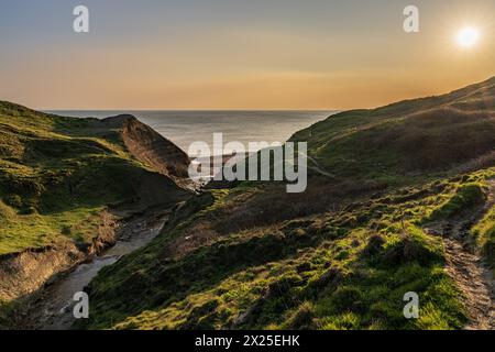 The Channel Coast at Shepherds Chine near Atherfield, Isle of Wight ...