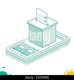 Online ballot box icon, outline style Stock Vector Image & Art - Alamy