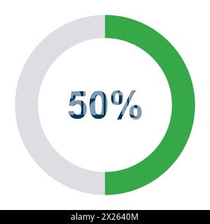 Information round diagram 50 percent shadow icon, infographic pie ...