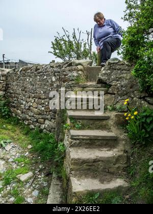 This is an example of a staircase stepped wall stile which is fine but ...