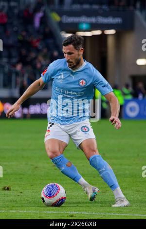 Mathew Leckie (C) of Australia men football team seen in action during ...