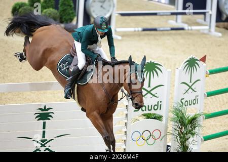 Khaled Almobty of Saudi Arabia with Jaguar King WD during the Longines ...