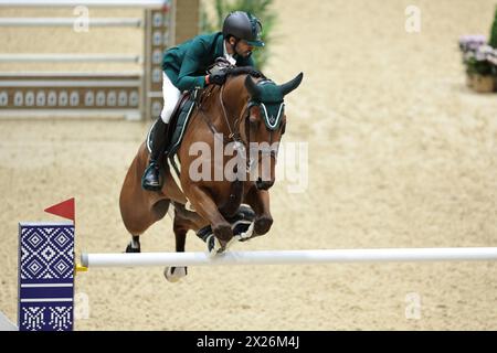 Khaled Almobty of Saudi Arabia with Jaguar King WD during the Longines ...