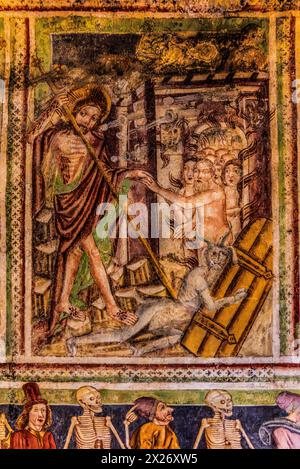 Resurrection of Christ, Gothic frescoes from 1490, a highlight of medieval wall painting, by ...