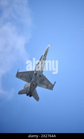 Fighter aircraft F18 during a Nato exercise, Air Defender 23, over ...