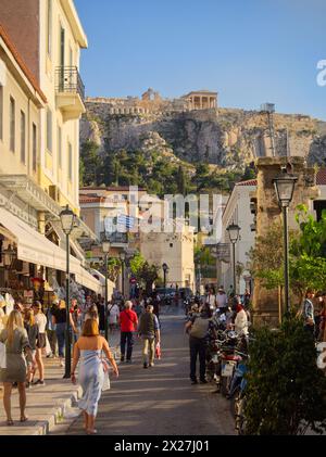 Athens, Greece - April 14, 2024: Low angle view of Athens under sunset ...
