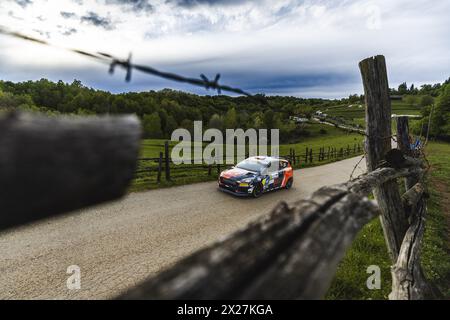 56 Taylor GILL, Daniel BRKIC, Ford Fiesta Rally3, action during the ...