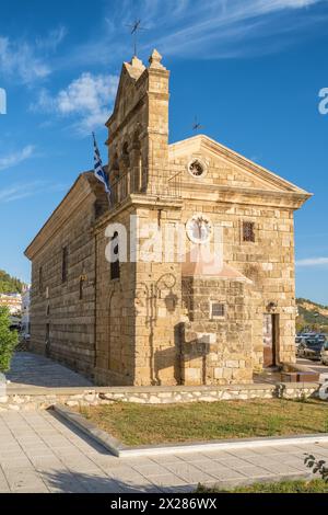 Church of St. Nicholas Mola at Dionysios Solomos Square in Stock Photo ...