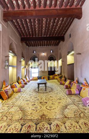 Rustaq, Oman - February 14 2023: Interior view of the famous Al Hazm ...