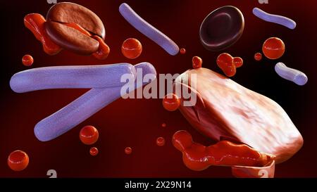 3d rendering of Septicemia, or sepsis, is the clinical name for blood ...