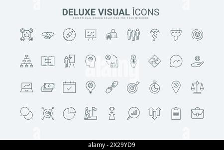 Methodology plan line icons collection. Framework, Procedure, Strategy, Approach, Blueprint ...