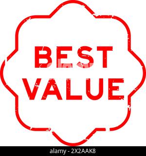 Grunge black best value word rubber seal stamp on white background ...