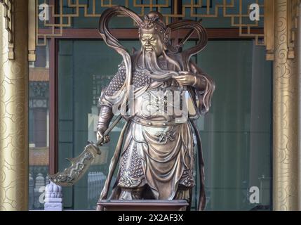 Bangkok, Thailand - Apr 11, 2024 - Big Golden statue goddess of Mercy ...