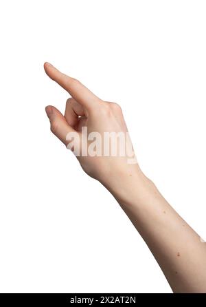 Woman tapping on the side of the hand - practicing EFT or emotional ...