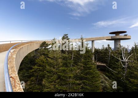 Clingmans Dome is located in the Great Smoky Mountains National Park in ...