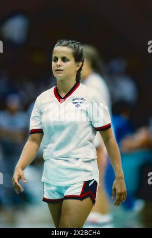 Kim Mulkey (USA) competes in the 1984 Olympic Summer Games Women's ...