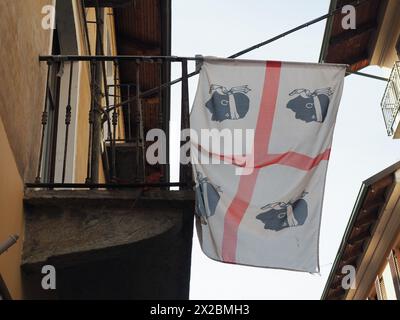 flag of Sardinia aka flag of the Four Moors Stock Photo - Alamy