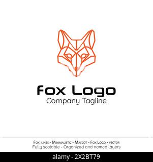 Fox Line Logo. Simple Fox Vector. Fox Icon. Creative Fox Logo Stock ...