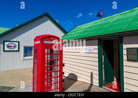 Traditional Phone Box, Historic Dockyard Museum, Port Stanley, Falkland ...