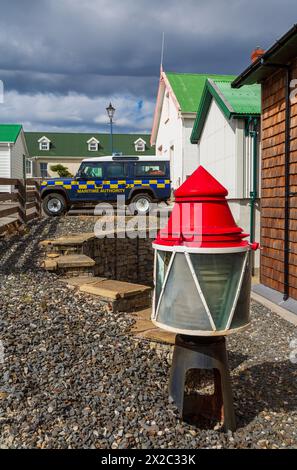 Engineer Point lighthouse lens, Historic Dockyard Museum, Port Stanley ...
