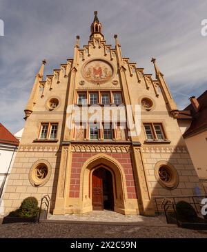 Neo-Gothic Hospital of the Holy Spirit. Bad-Waldsee, Germany Stock ...