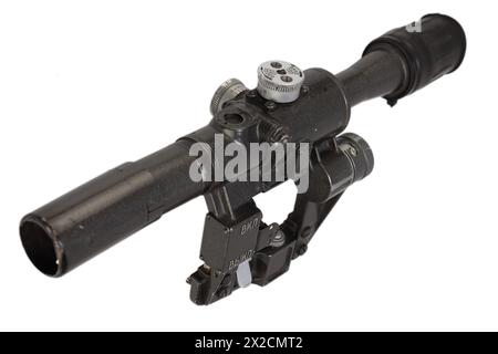 PSO - soviet sniper scope for SVD sniper rifle isolated on white ...