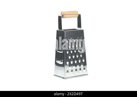 Stainless four sided box grater for kitchen isolated on white ...