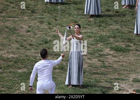 Actress Mary Mina, in the role of an ancient Greek High Priestess ...