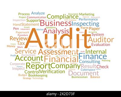 Audit word cloud template. Business model concept vector background ...
